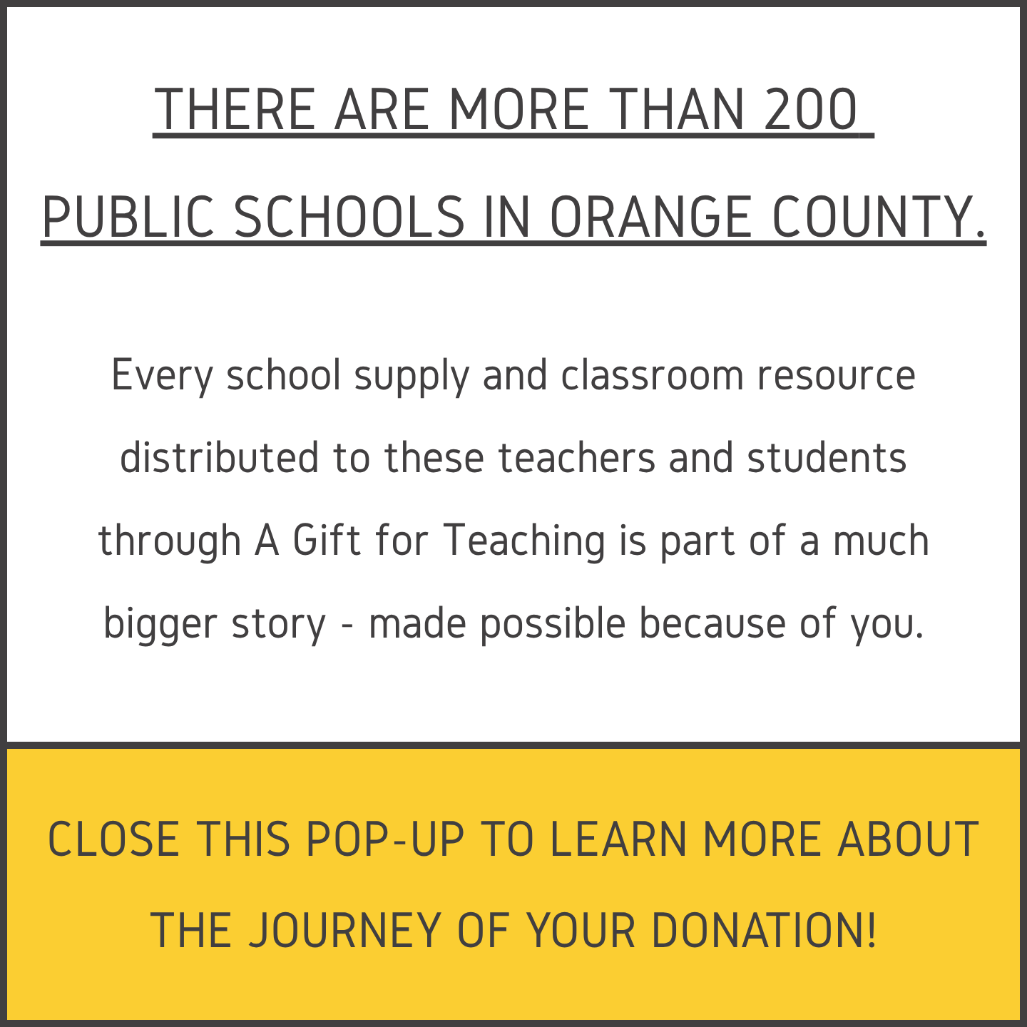 The Journey of Your Donation - A Gift for Teaching